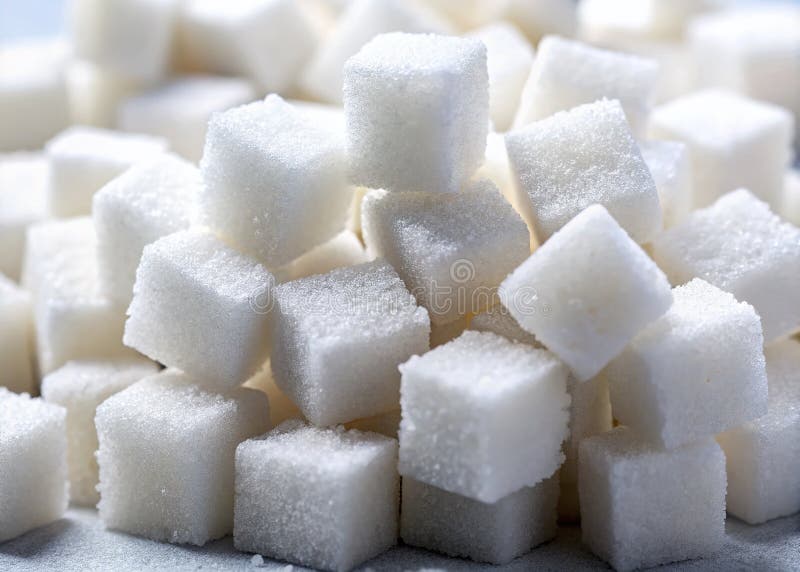 A Sweet Symphony of Texture Closeup View of a Stacked Sugar Cube ...