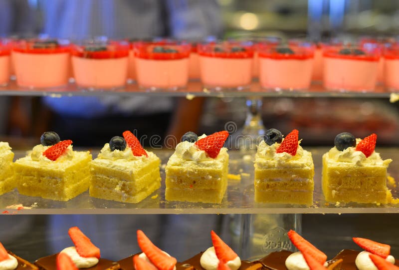Sweet Table at Buffet Restaurant Stock Photo - Image of arrangement ...