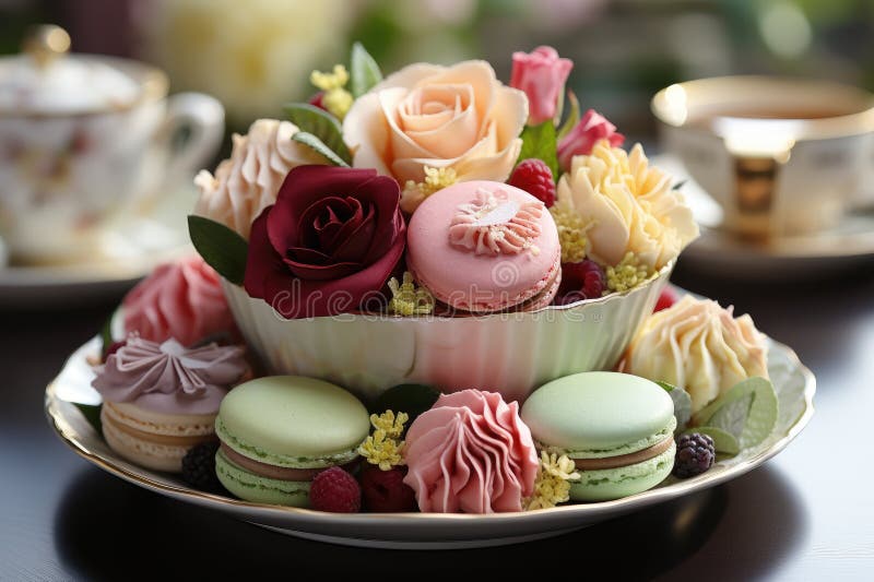 Sweet Table Full of Varied Colorful Sweets., Generative IA Stock ...