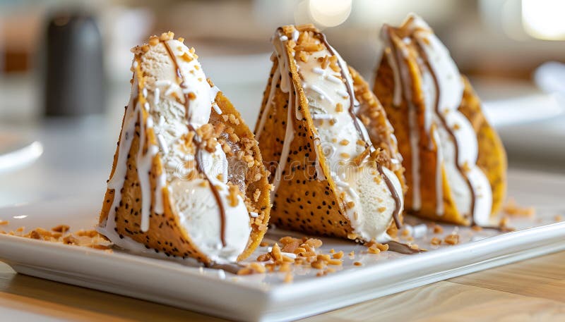 Sweet taco ice cream stock illustration. Illustration of chocolate ...