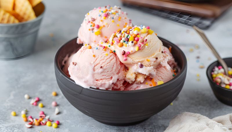 Sweet taco ice cream stock illustration. Illustration of cream - 337352163