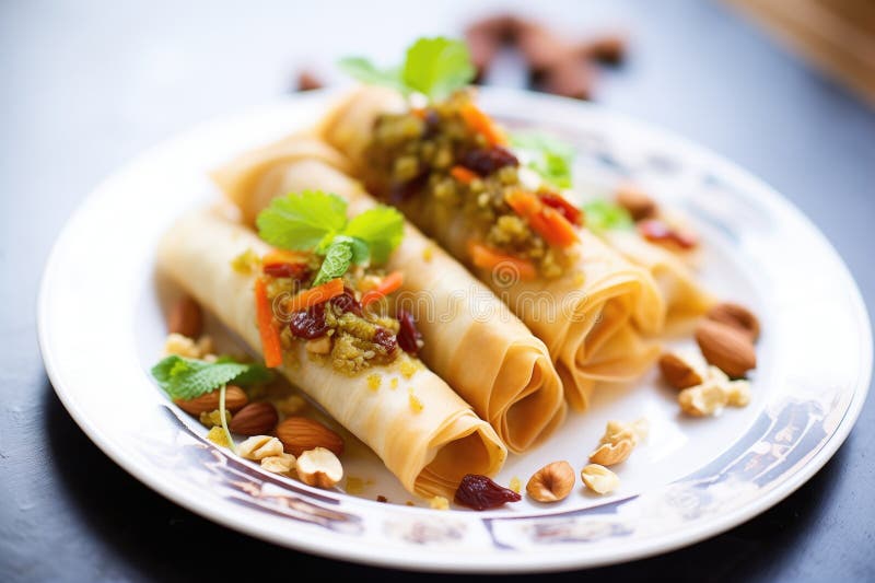 Sweet Tamales with Dried Fruit and Nuts Toppings Stock Image - Image of ...