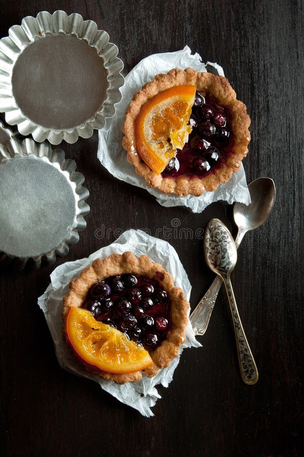 Sweet Tartlets with Jar of Jam Stock Photo - Image of baked, fruitcake ...
