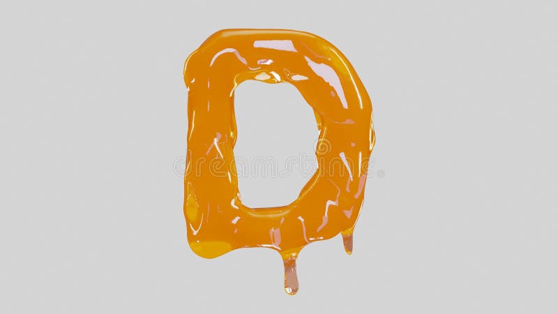 Sweet tasty letter D stock illustration. Illustration of orange - 93722341