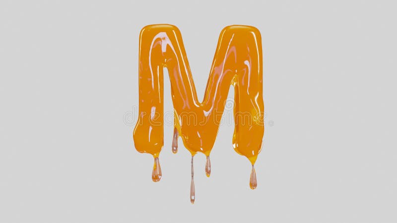 Sweet tasty letter M stock illustration. Illustration of rendering ...