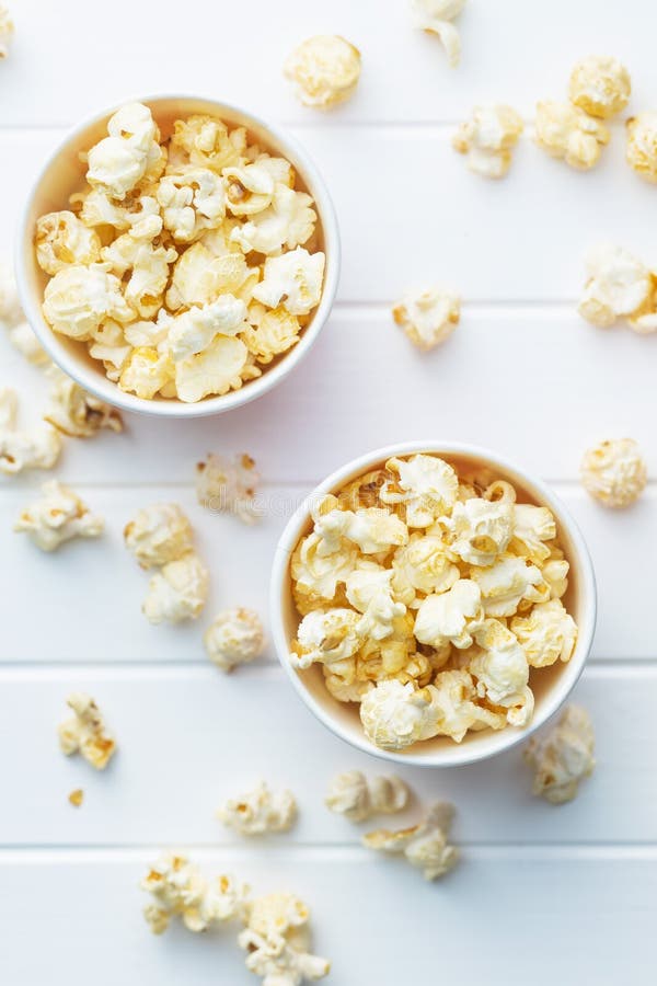 Sweet tasty popcorn in cup stock photo. Image of cinema - 193408858