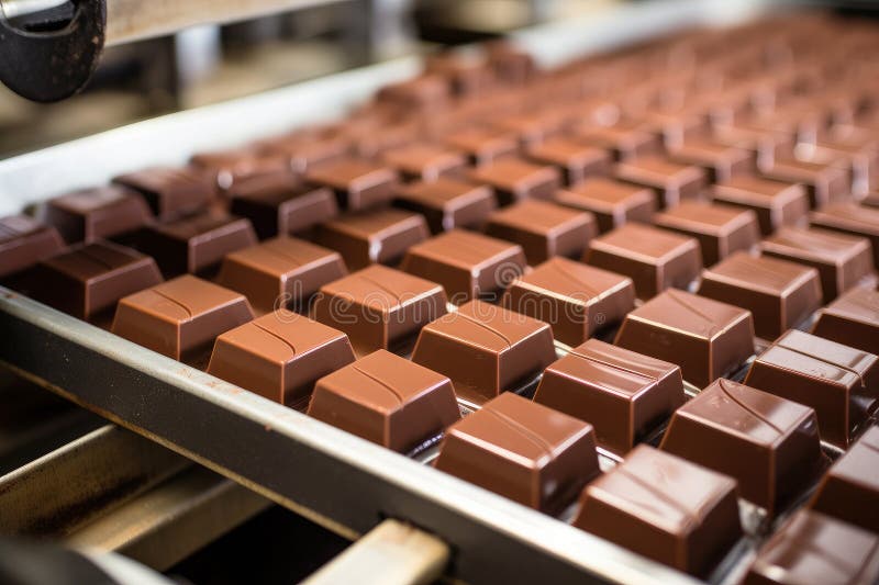 Sweet Technology: Chocolate Factory S Manufacturing Line Stock ...