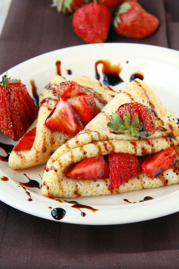 Sweet Thin French Style Crepes Stock Image - Image of european, goumet ...