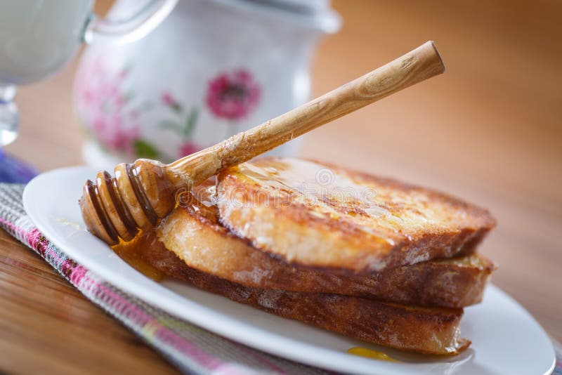 Sweet toast with honey stock photo. Image of pouring - 37416418
