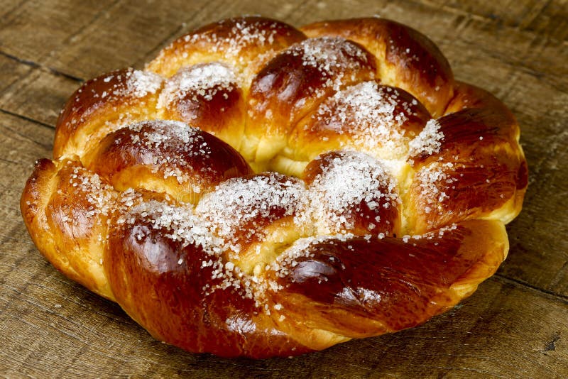 Sweet Twist Bread on Rustic Wooden Table Stock Image - Image of brazil ...