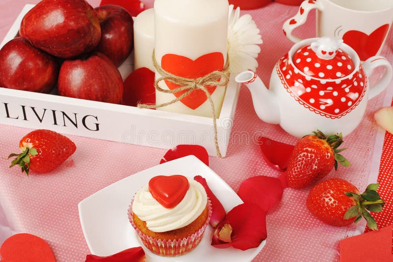 Sweet valentine decor stock image. Image of pastry, desert - 108296429