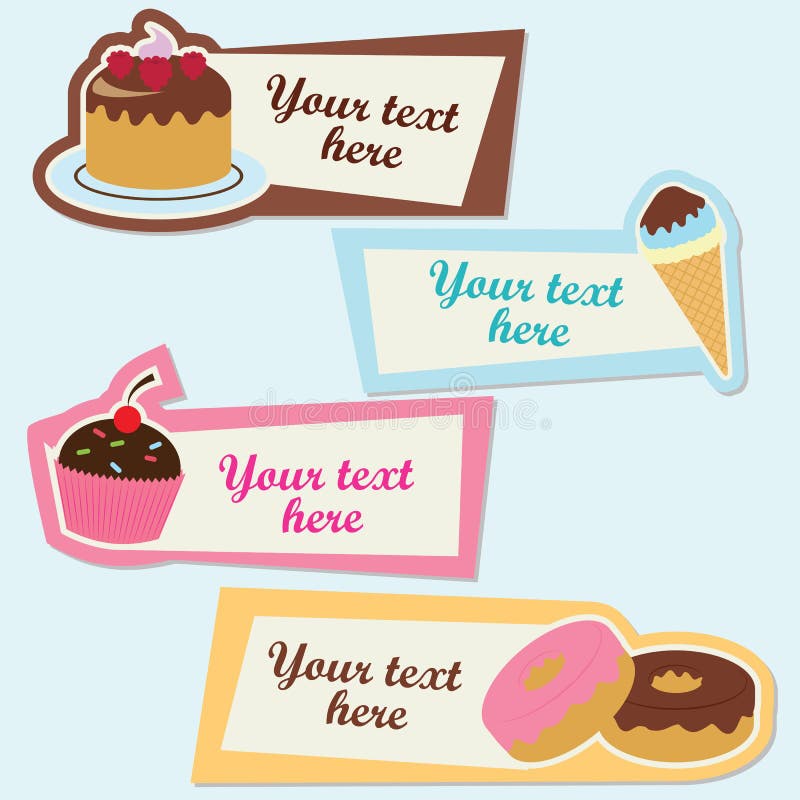 Sweet vector sticker set stock vector. Illustration of cute - 53130663