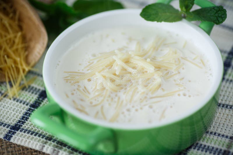 Sweet Vermicelli Cooked with Milk Stock Image - Image of flour, noodles ...