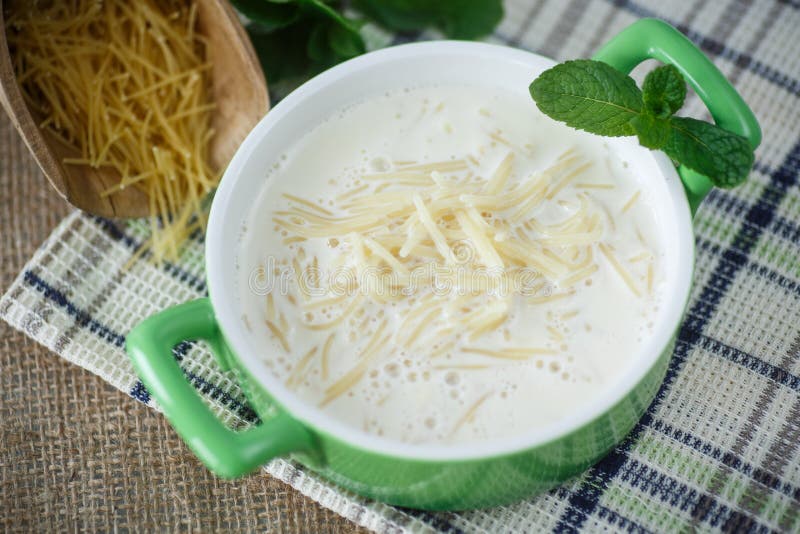 Sweet Vermicelli Cooked with Milk Stock Image - Image of flour, noodles ...
