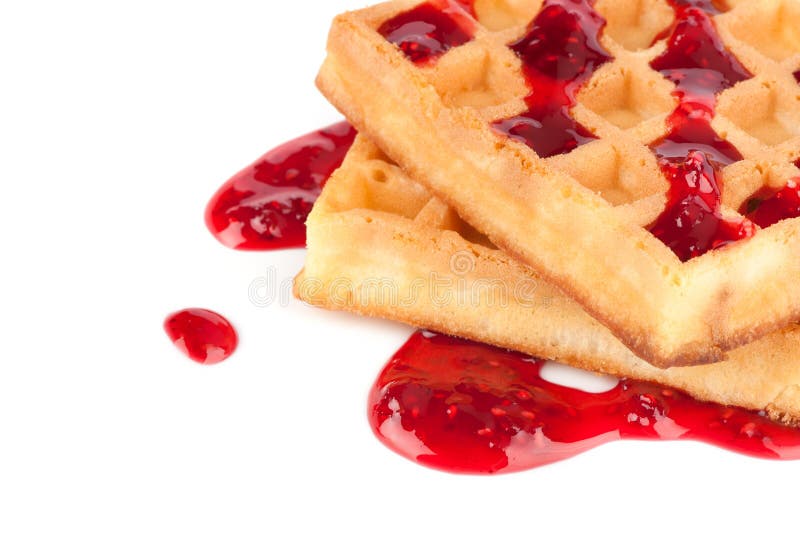 Waffles With Fresh Strawberry Jam Stock Image - Image of lunch ...