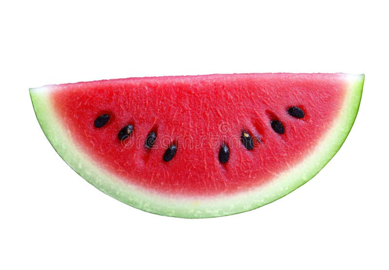 Sweet Watermelon Slice Isolated on White Background Stock Illustration ...