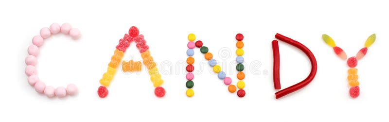 Word Candy Written with Jelly Beans Stock Photo - Image of letter ...