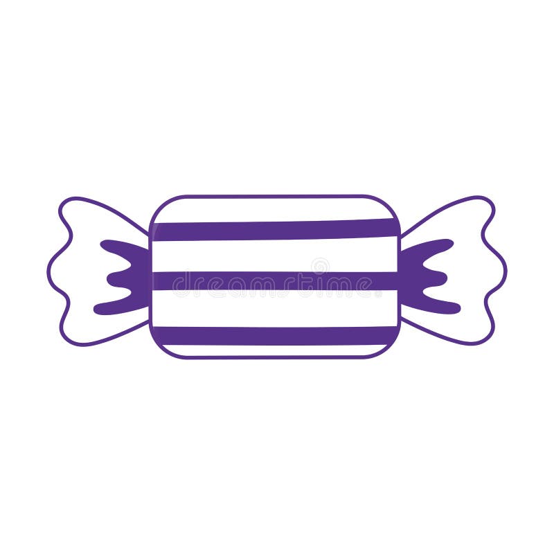 Sweet Wrapped Candy Icon Design White Background Line Style Stock ...