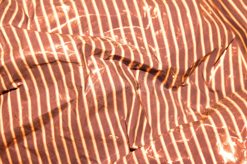 Sweet Wrapper Fine Stripes Lines on Plastic Paper Crumpled Warped ...