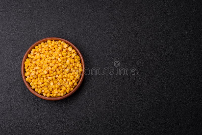 Sweet Yellow Canned Corn in Bowl Stock Image - Image of tinned ...