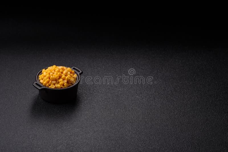 Sweet Yellow Canned Corn in Bowl Stock Image - Image of health ...