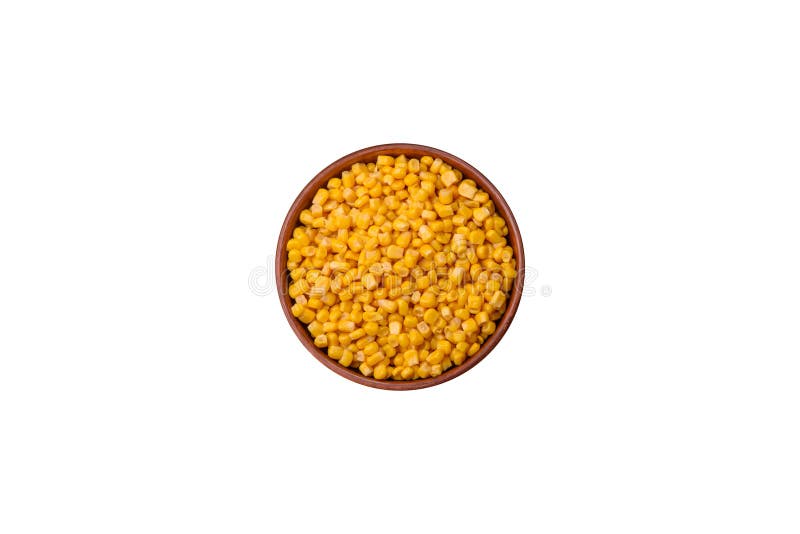 Sweet Yellow Canned Corn in Bowl Stock Image - Image of vitamin ...
