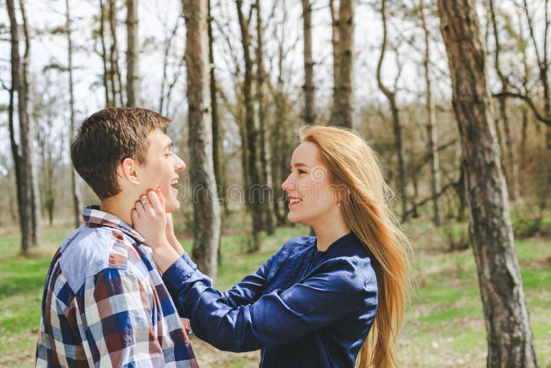 Sweet Young Couple Having Date. Spending Great Time Together Stock ...