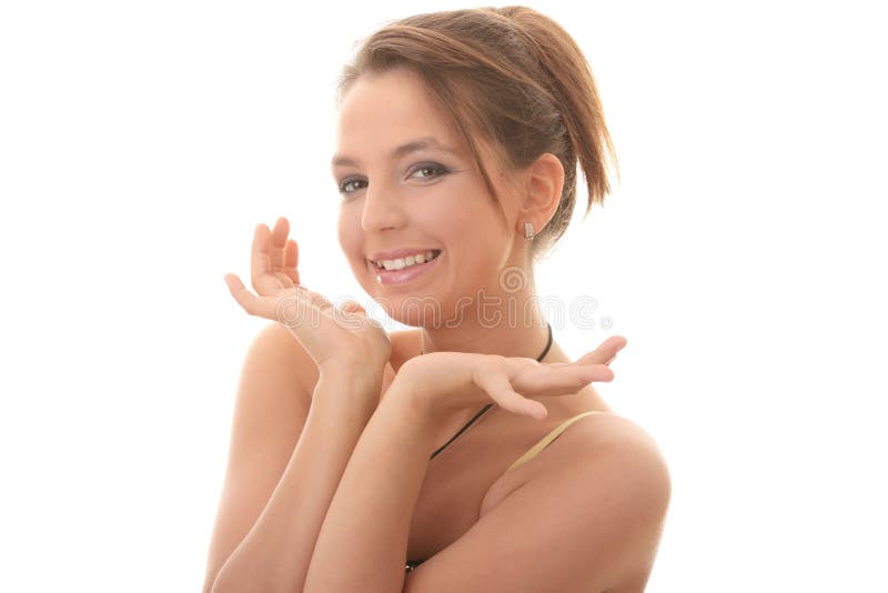 Sweet young woman smiling stock photo. Image of skin, portrait - 9615982