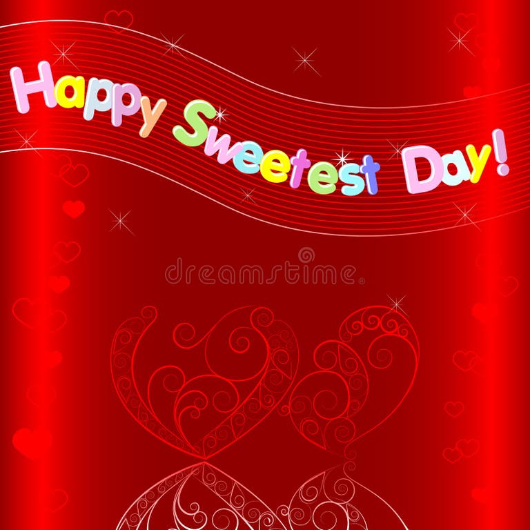 Sweetest day card. stock vector. Illustration of graphic - 21561043