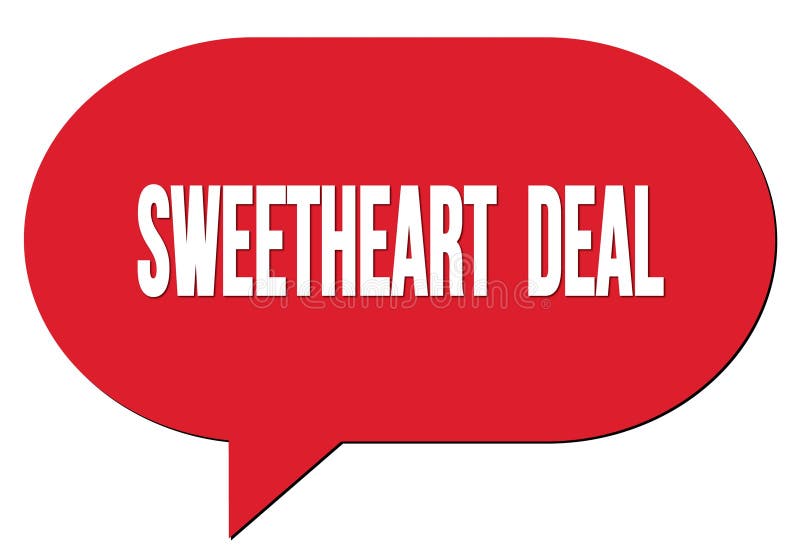 SWEETHEART DEAL Text Written on Red Grungy Round Stamp Stock ...