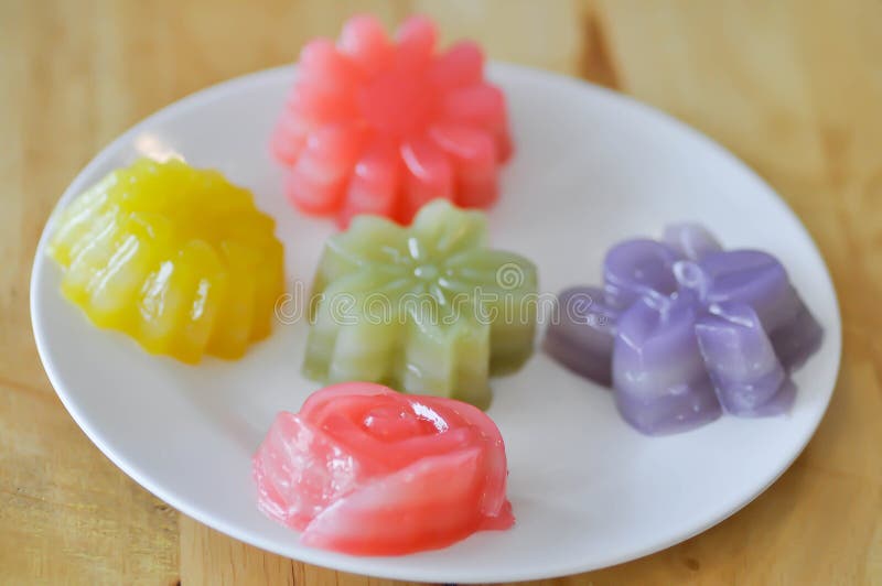 Sweetmeat or Thai Sweetmeat , Steamed Layer Cake or Thai Dessert Stock ...