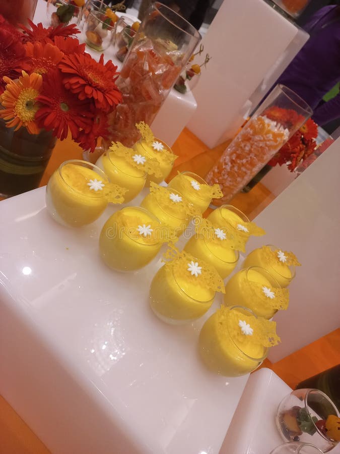 Sweetness Yellow Coffee Break Snack Stock Photo - Image of meal ...