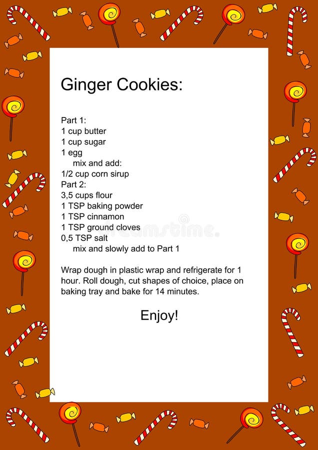 Cookie Recipe Stock Illustrations – 9,870 Cookie Recipe Stock ...