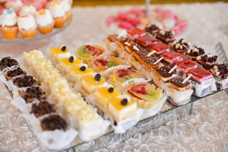 Sweets Arrangement on the Table Stock Image - Image of dinner ...