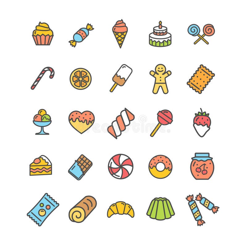 Sweets and Bakery Pattern Background. Vector Stock Vector ...