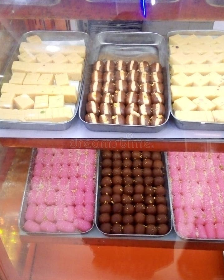 Sweets in Bakery Shop Pakistan Fresh Mathai Stock Photo - Image of ...