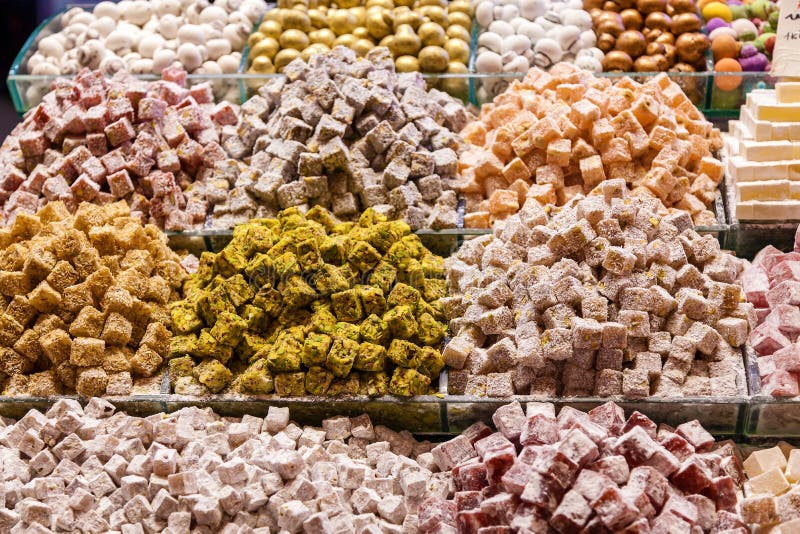 Sweets at the Bazaar in Istanbul Stock Photo - Image of authentic ...