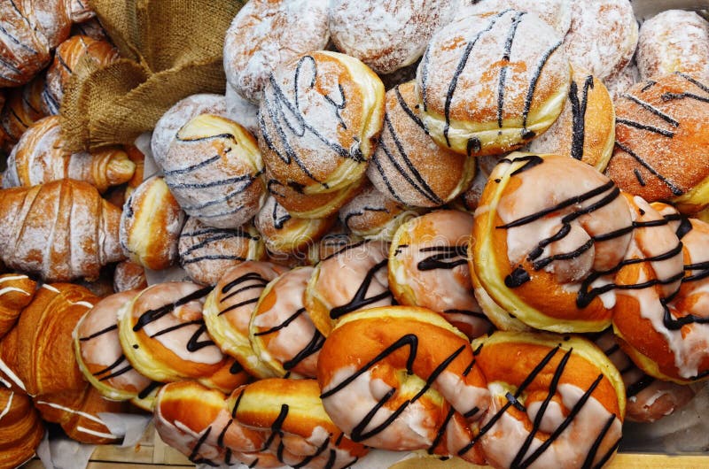 Sweets and Breads Produced in Bakeries Stock Image - Image of carnival ...