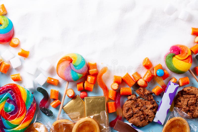 Sweets with sugar stock photo. Image of addiction, nutrition - 129462936