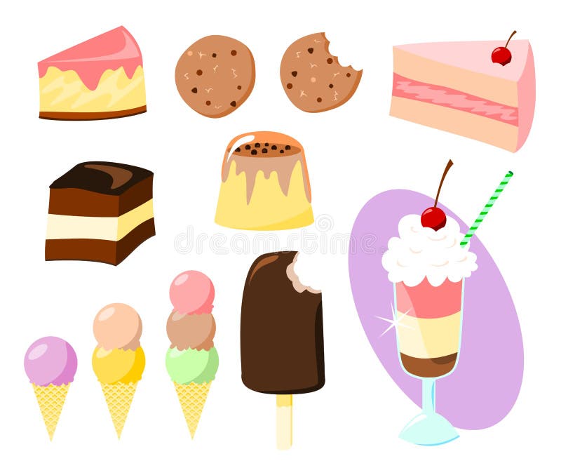 Sweets stock vector. Illustration of color, cheesecake - 30974644