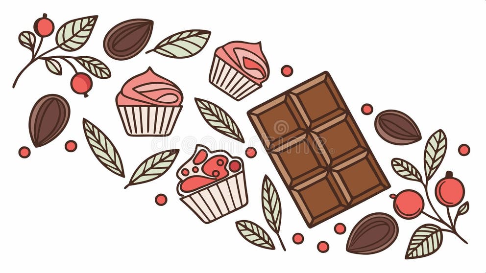 Sweets and Chocolate Border, Dessert Frame and Bakery Design Vector ...