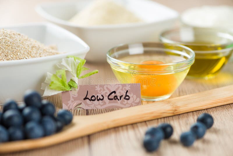 Sweets on Diet: Ingredients for Low Carb Cupcake Cooking Stock Photo ...