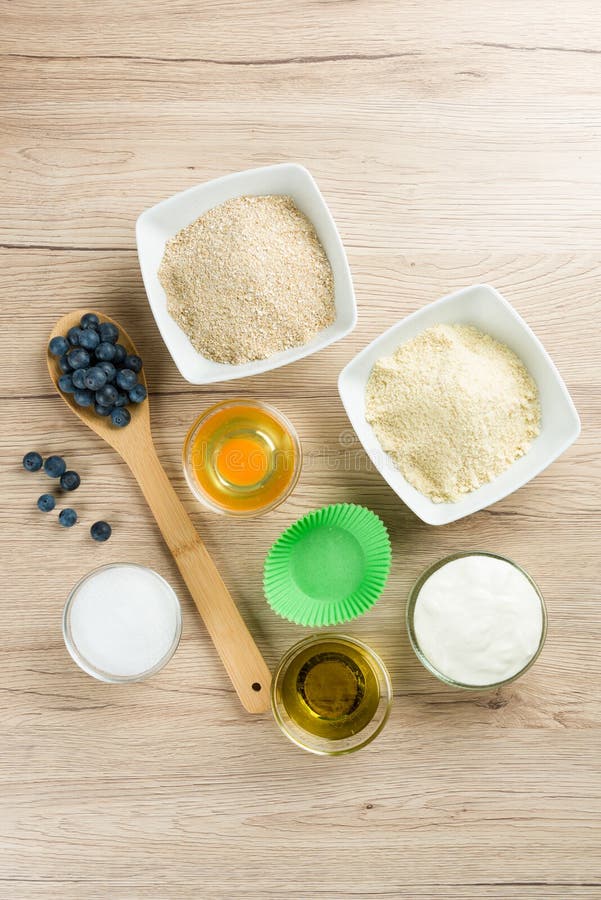 Sweets on Diet: Ingredients for Low Carb Cupcake Cooking Stock Image ...