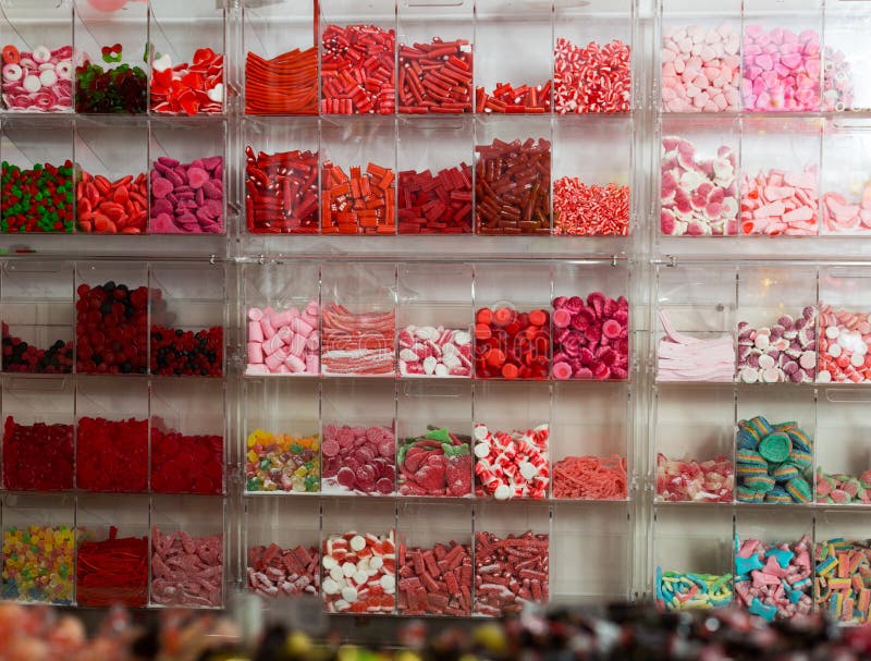 Sweets of Different Shapes and Sizes Stock Photo - Image of counter ...