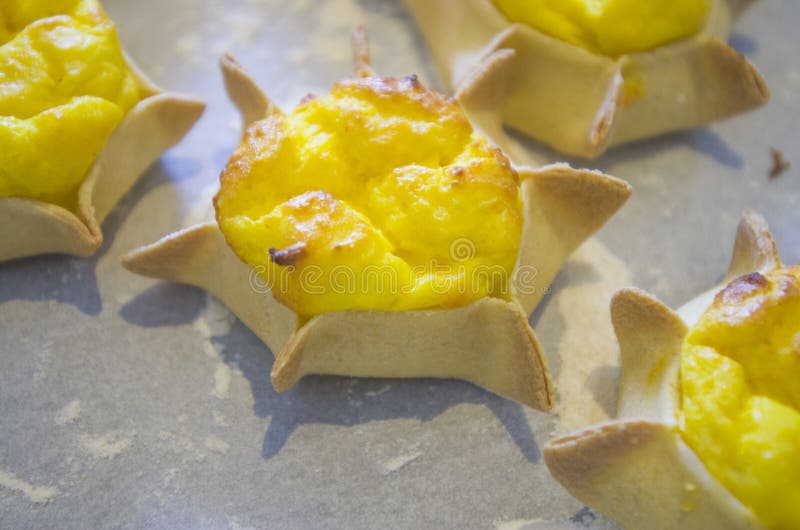 Sweets with Excellent Cream Prepared with Fresh Eggs Stock Photo ...