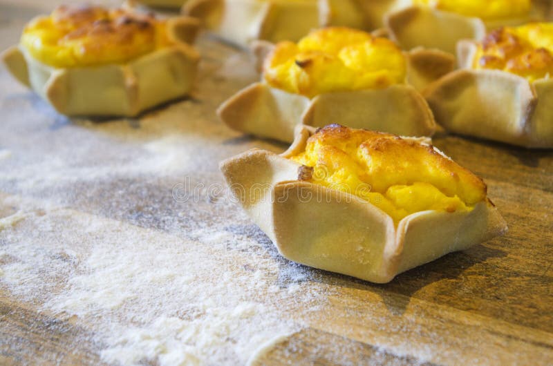 Sweets with Excellent Cream Prepared with Fresh Eggs Stock Photo ...