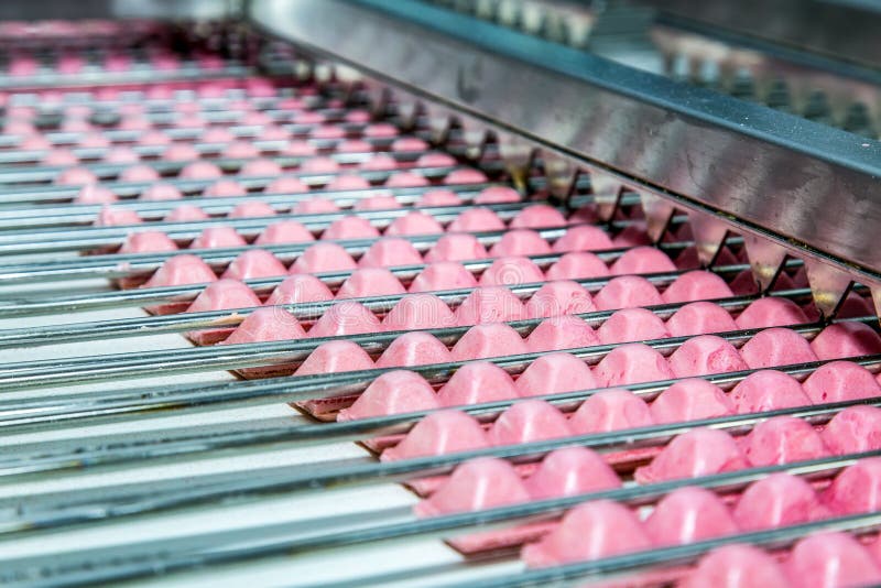 Sweets Factory. Sweets Production Process Stock Image - Image of dark ...