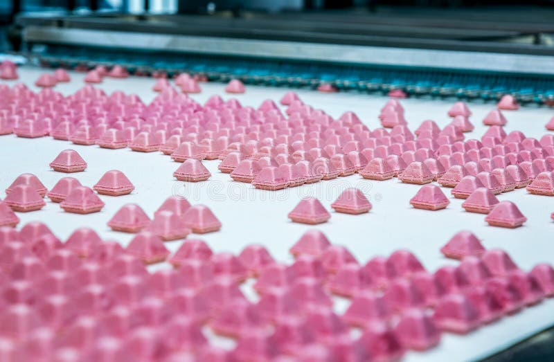 Sweets Factory. Sweets Production Process. Stock Photo - Image of ...