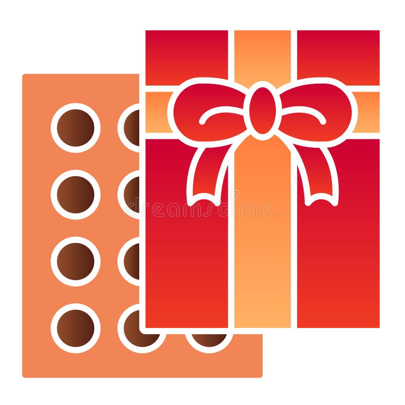 Sweets Flat Icon. Present Color Icons in Trendy Flat Style Stock Vector ...