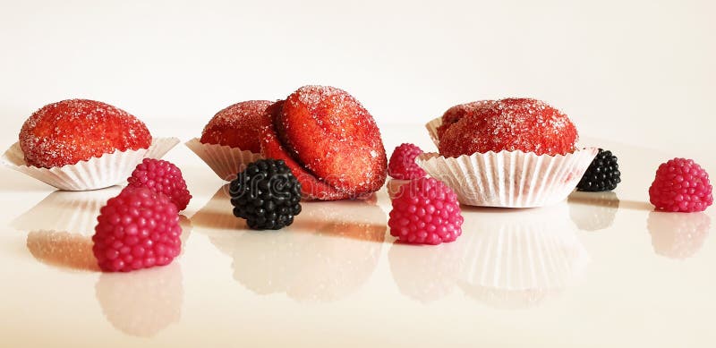 Sweets in the Form of Red Round Cookies Stock Photo - Image of eating ...